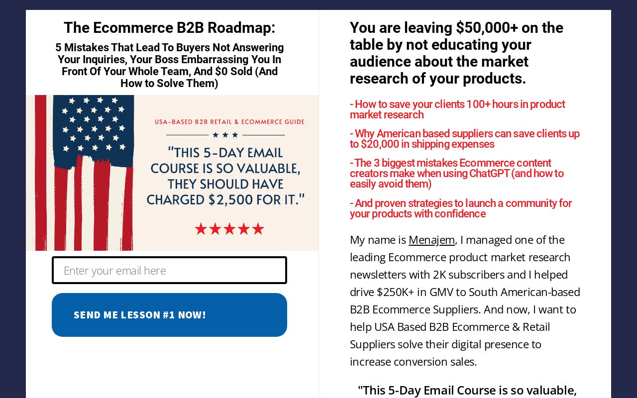 USA-Based B2B Retailers and Ecommerce Suppliers